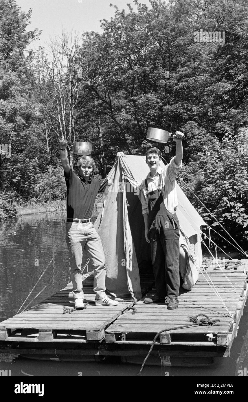 Two men on a raft ... brothers Shaun and Jonathan Heeley are spending ...