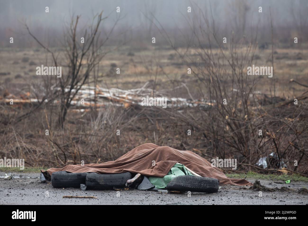 Bucha, Ukraine. 02nd Apr, 2022. (EDITORS NOTE: Image depicts death ...