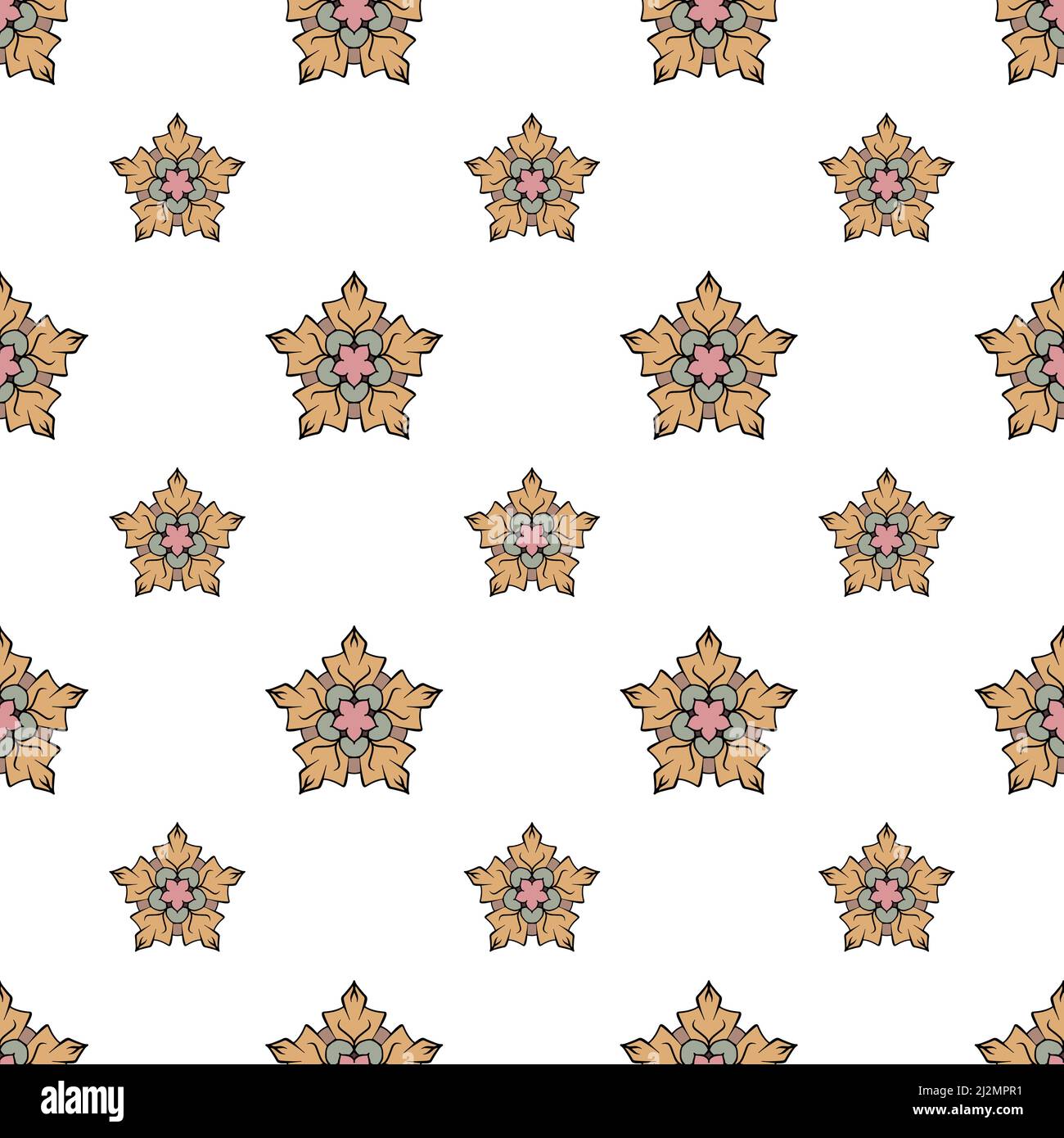 fabric repeat pattern- seamless flat colorful hand drawn repeat pattern ...