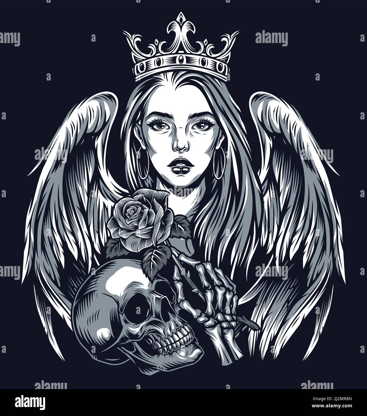 Skull Angel Wings Tattoo