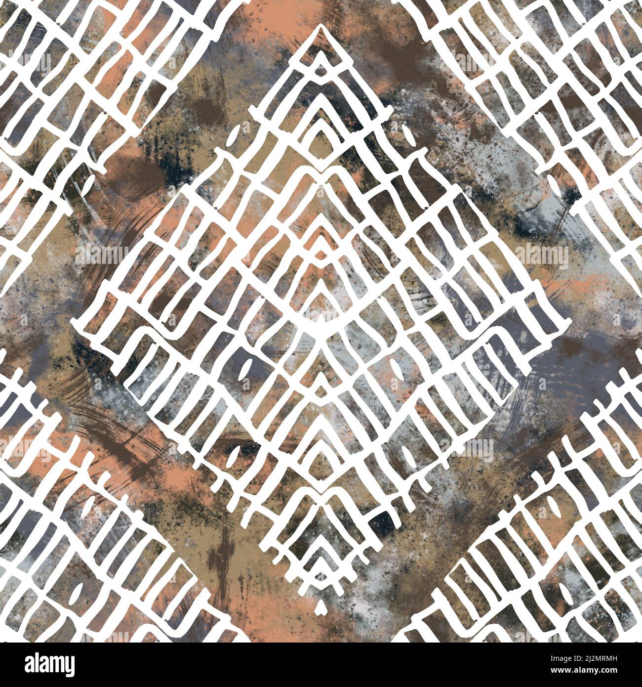 Seamless neutral and white grungy classic abstract surface pattern ...