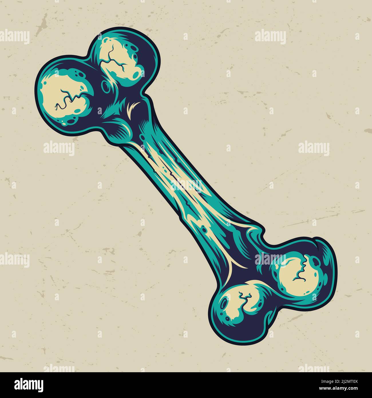 Vintage dog bone colorful concept on light background isolated vector ...