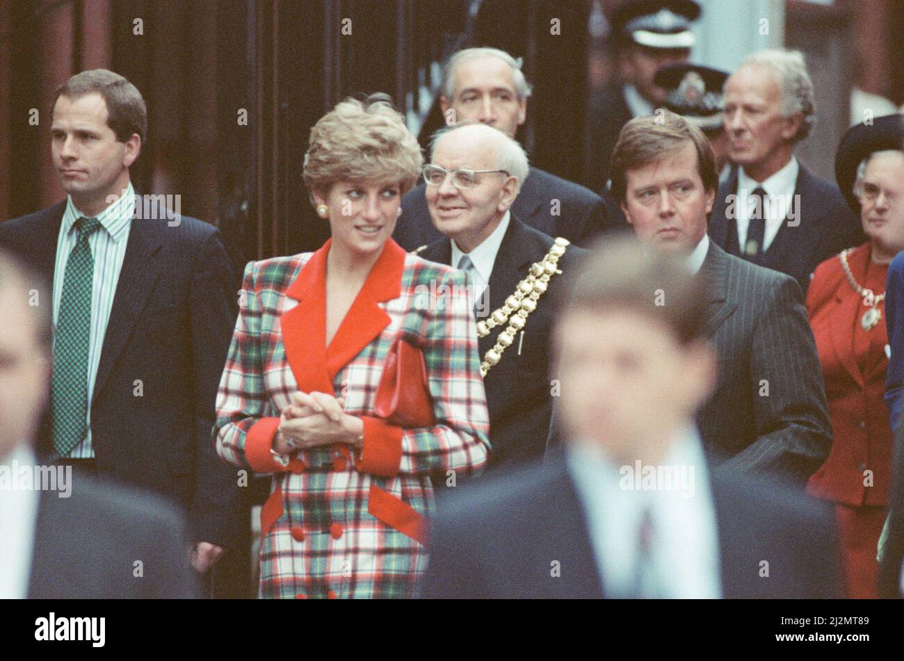 HRH The Princess of Wales, Princess Diana, visits Didsbury and Wigan in ...