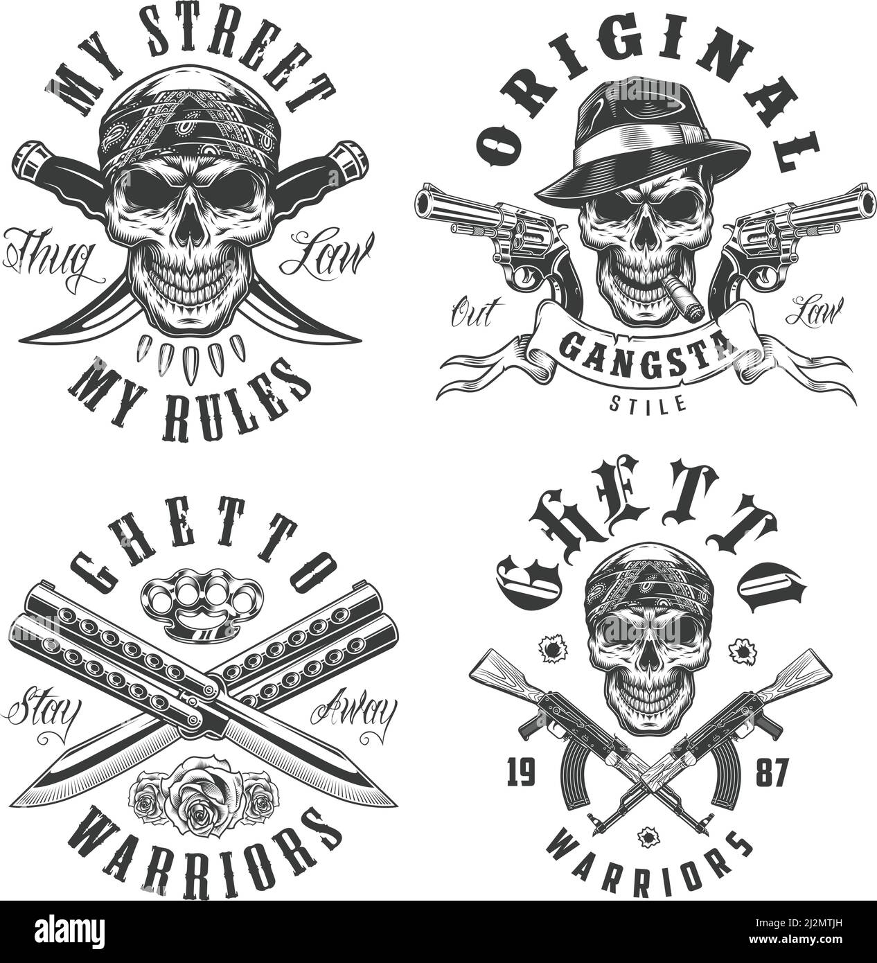 Hustle Gang Logo Vector