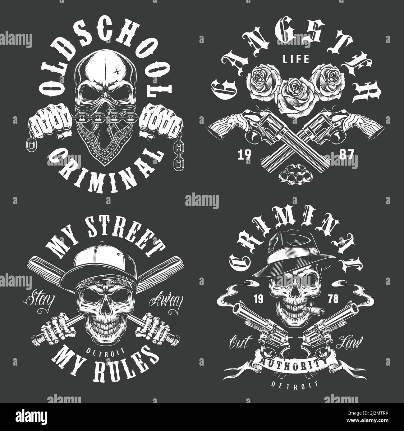 Hustle Gang Logo Vector