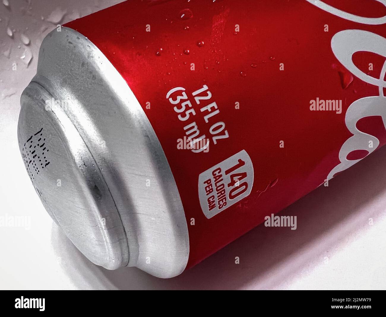 Seattle, USA. 5 Mar, 2022. A can of COke on the verge of exploding ...