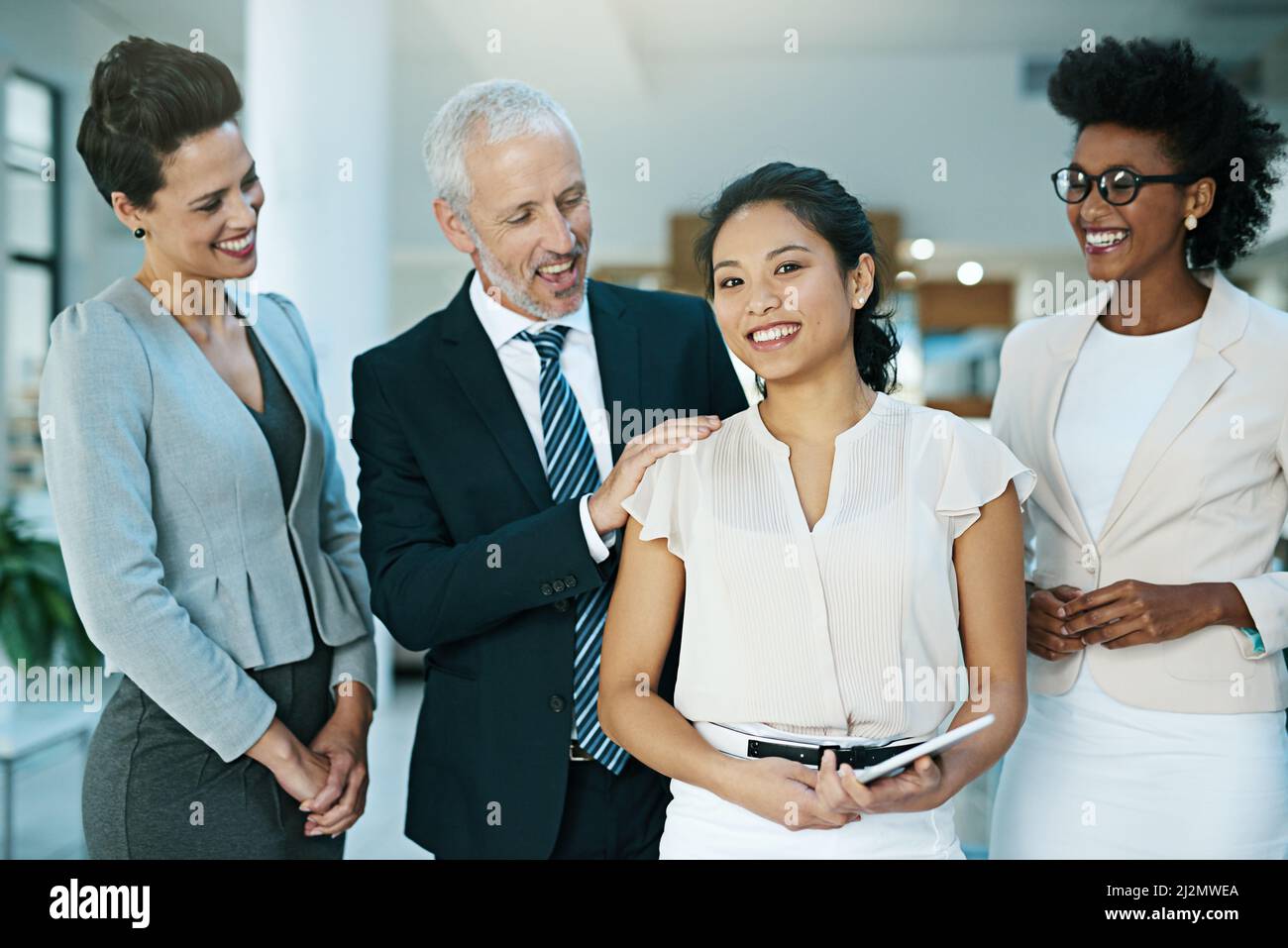 I lead by example in all situations. Portrait of a group of ...