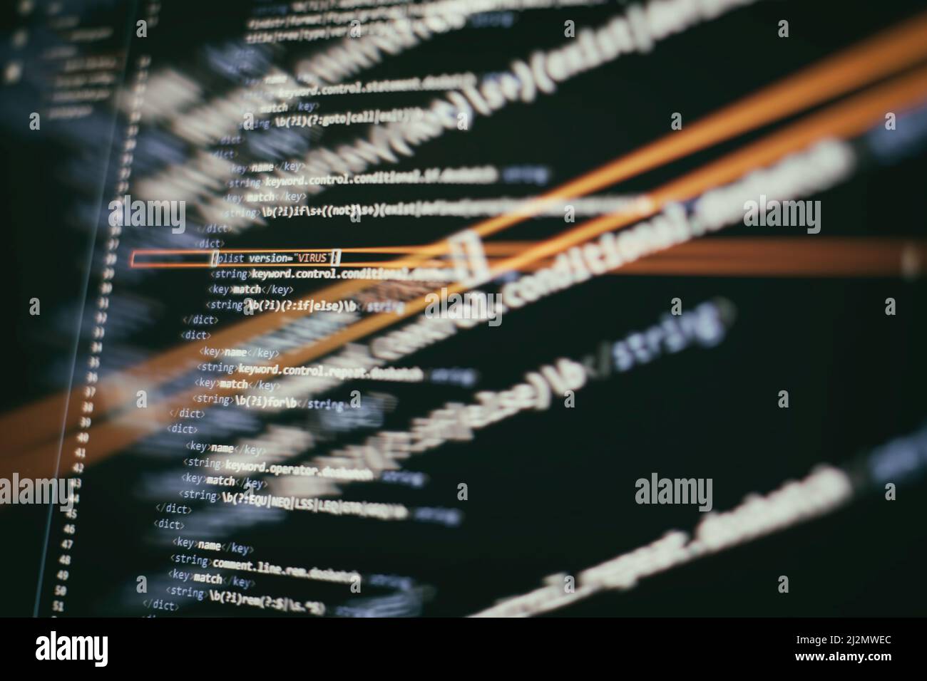 Programming code screen of software developer. Software Programming ...