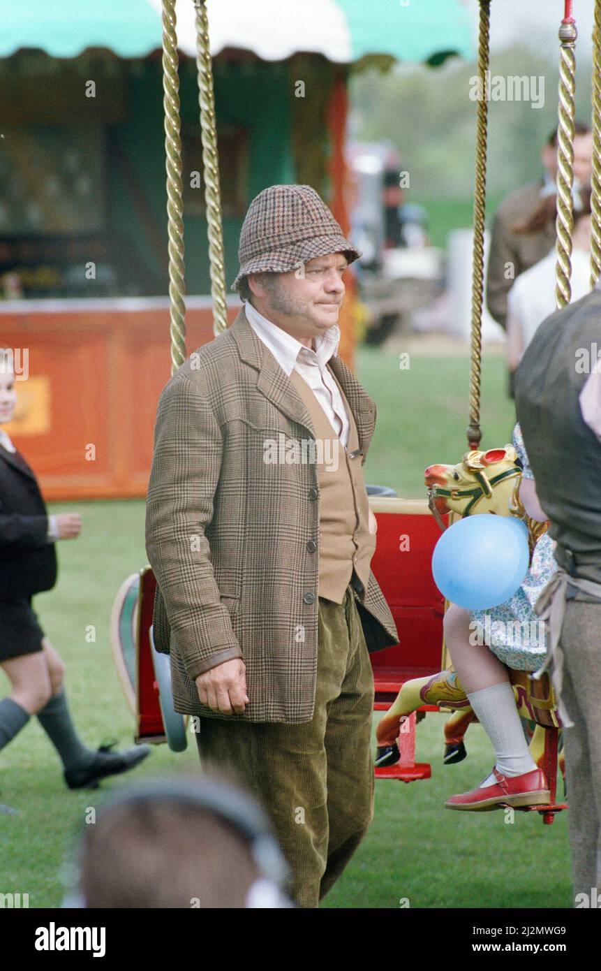 David Jason playing the role of Pop Larkin during the filming of "The ...