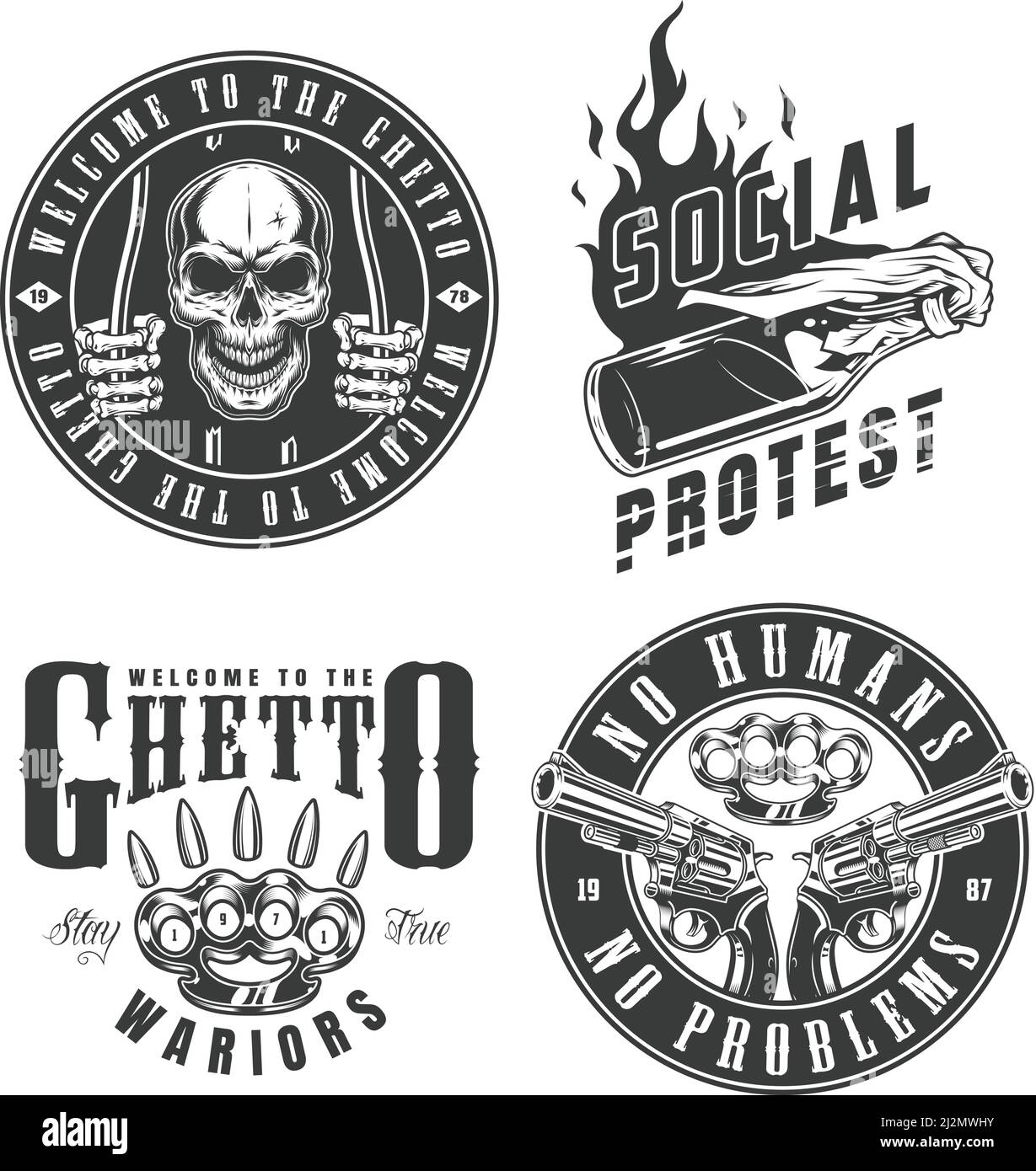 Gang tattoo prison Stock Vector Images - Alamy