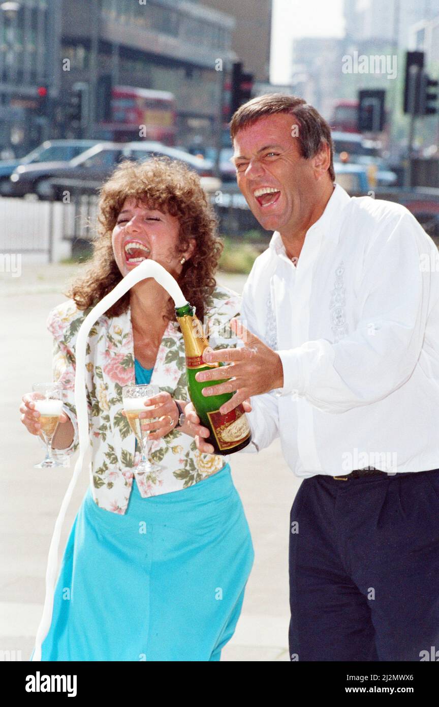DJ Tony Blackburn and Debbie Thomson celebrate their engagement. 29th ...