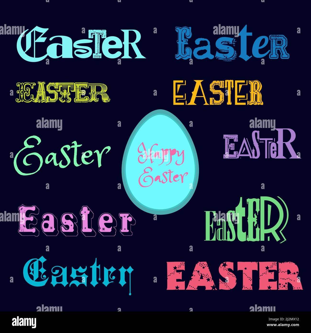 Rabbit typography Stock Vector Images - Alamy