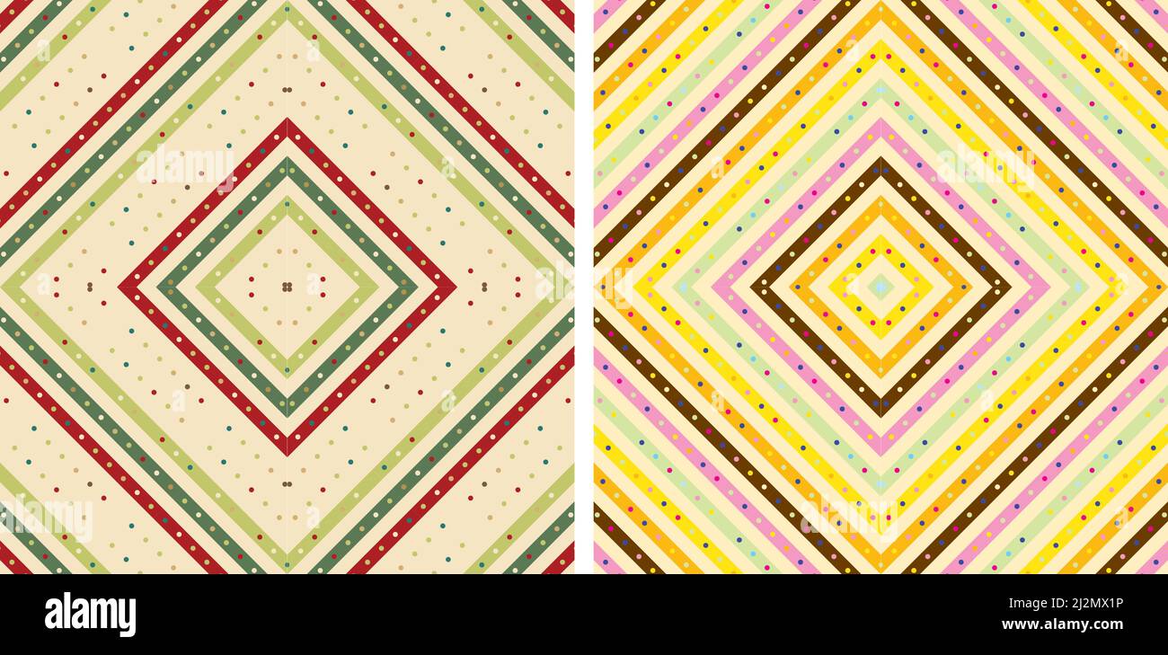 Colorful Diamond Dotted Square Pattern Design Stock Vector Image & Art ...