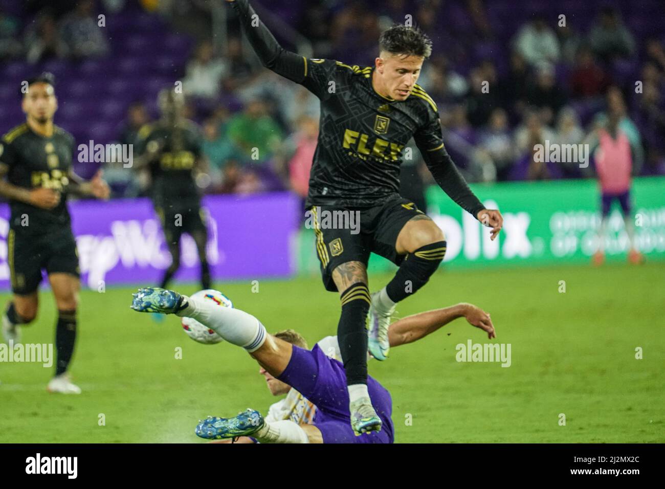 Orlando, Florida, USA, April 2, 2022, LAFC forward Brian Rodriguez #17 ...