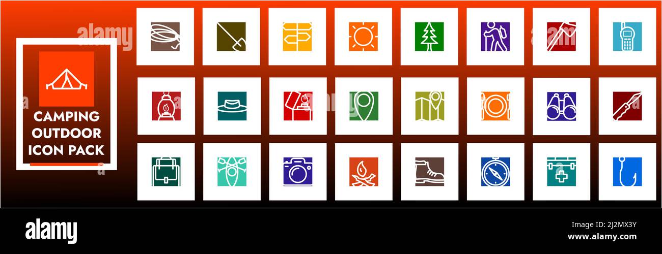 Mountain icon element camping hi-res stock photography and images - Alamy