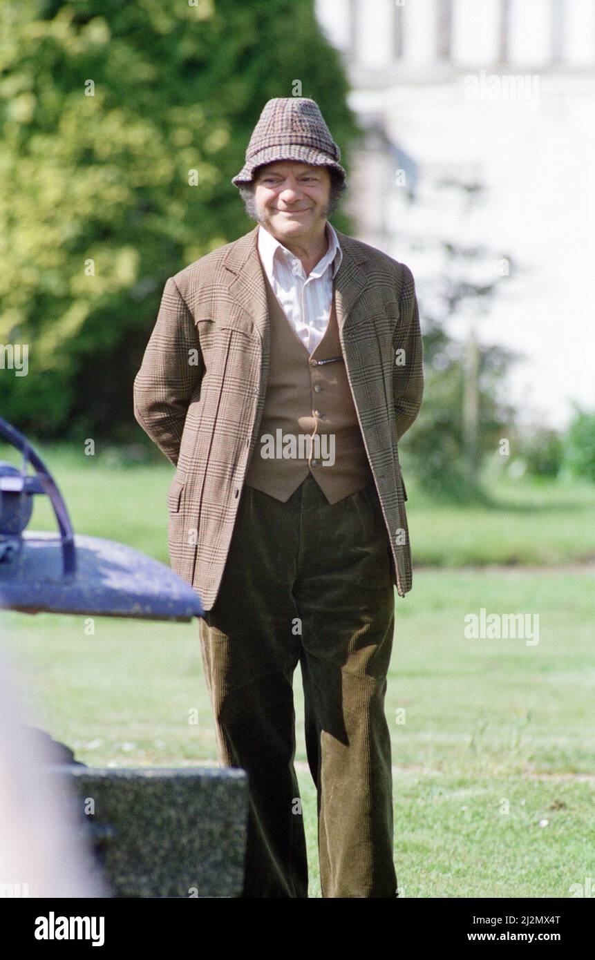 David Jason playing the role of Pop Larkin during the filming of "The ...