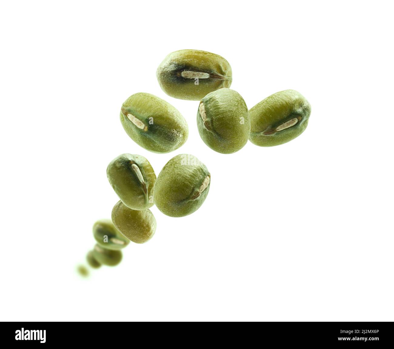 Green mash levitates on a white background Stock Photo - Alamy