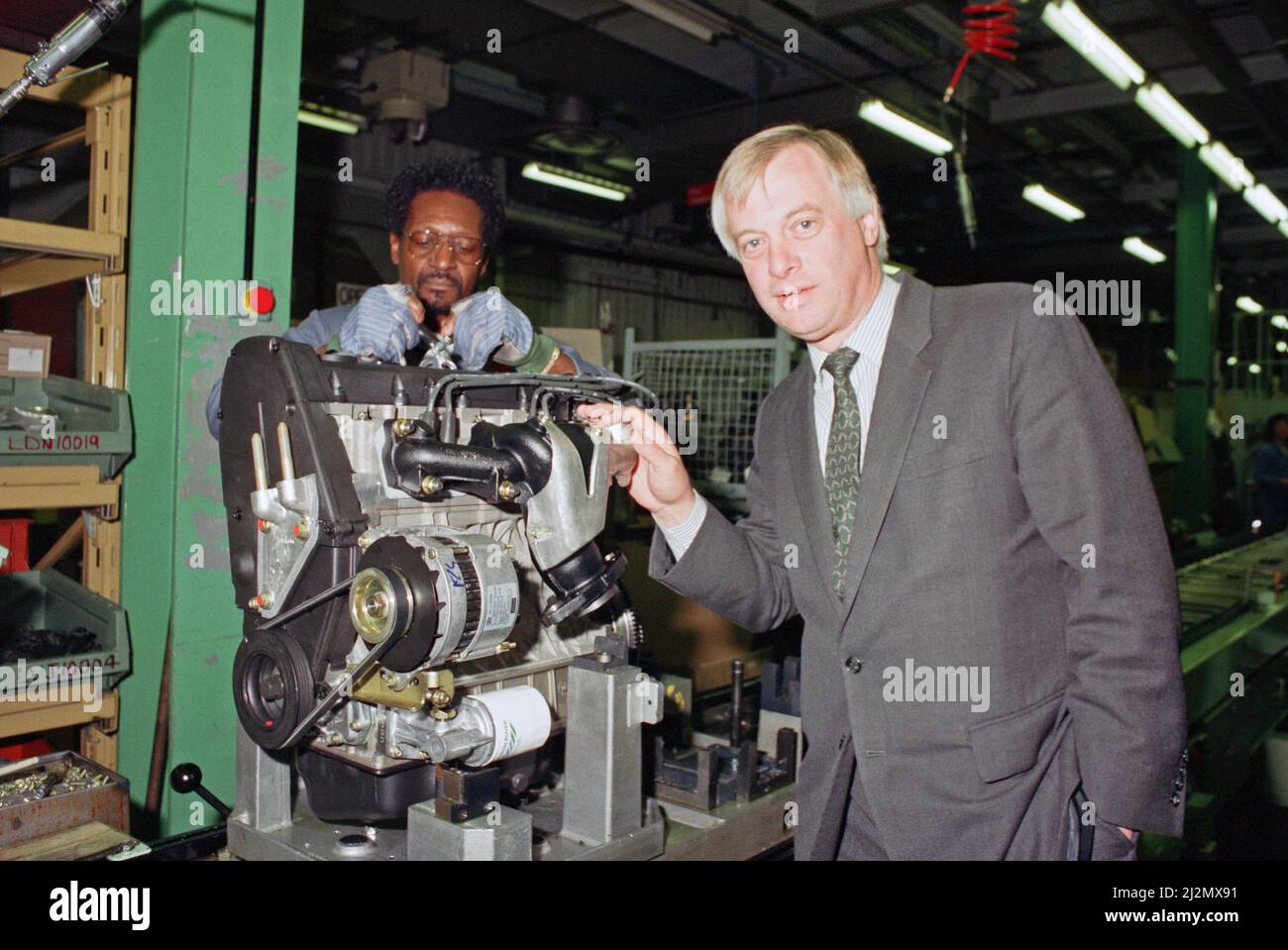 Secretary of State for the Environment Chris Patten MP visits the Rover ...
