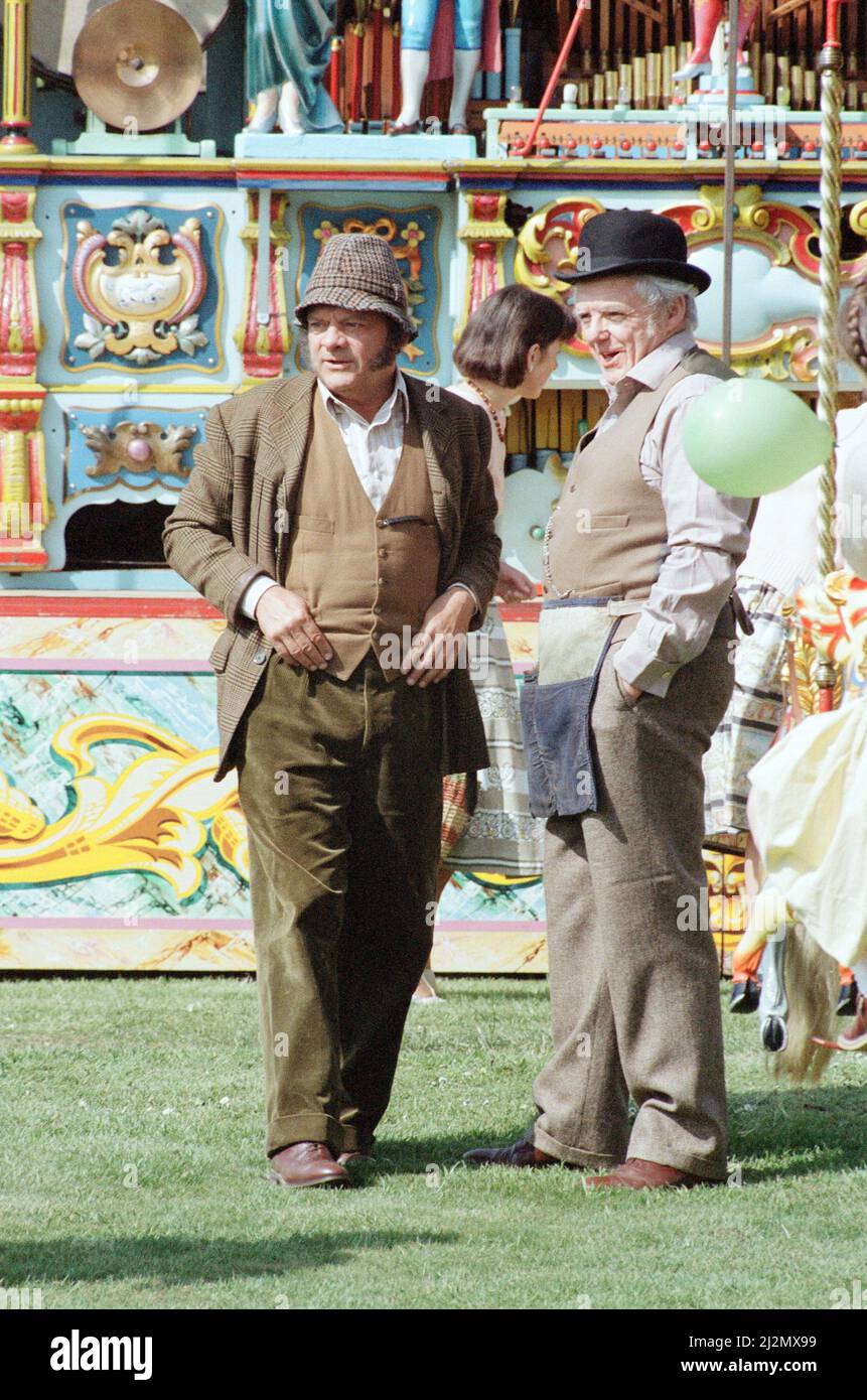 David Jason playing the role of Pop Larkin during the filming of "The ...