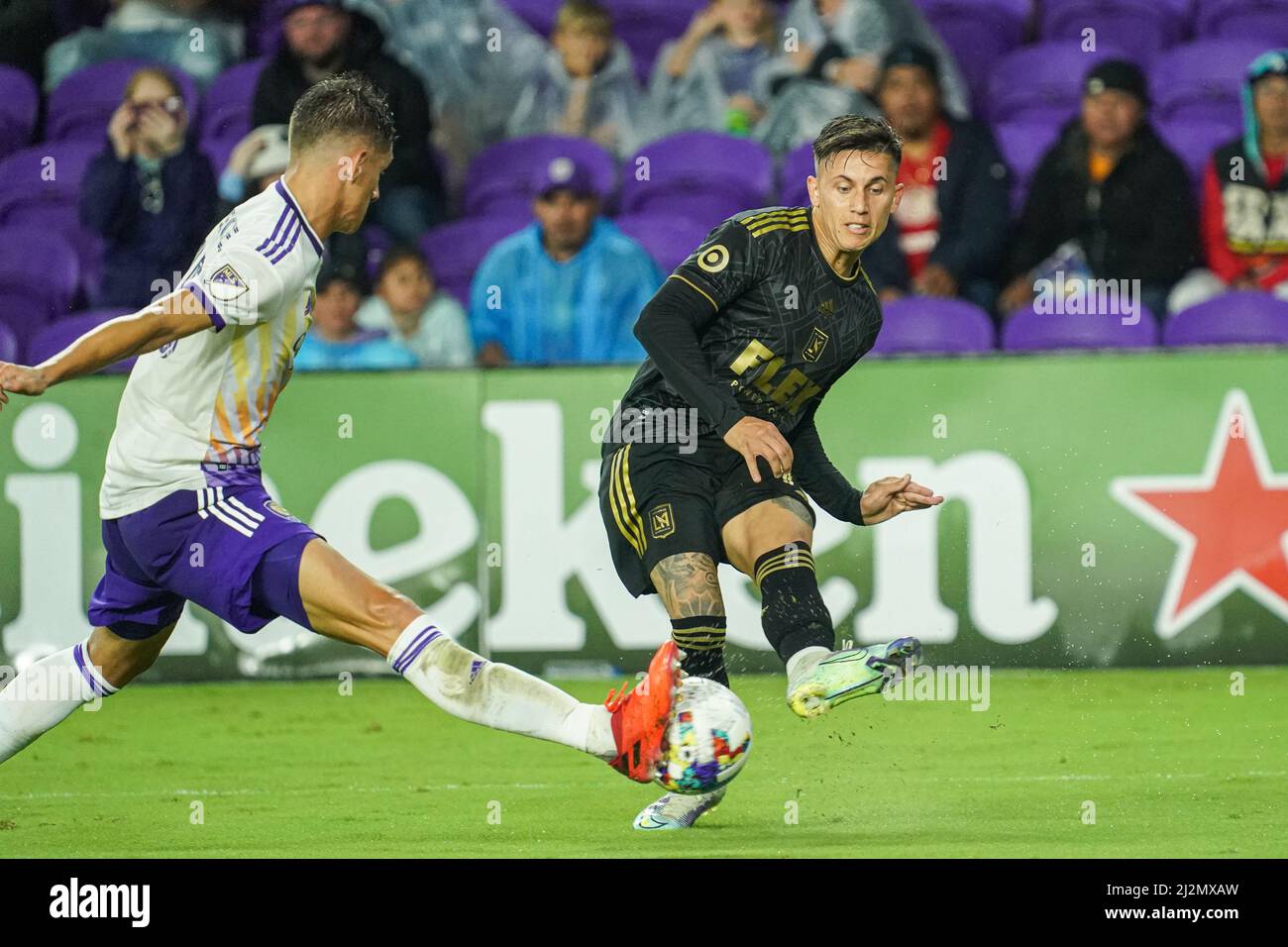 Orlando, Florida, USA, April 2, 2022, LAFC forward Brian Rodriguez #17 ...