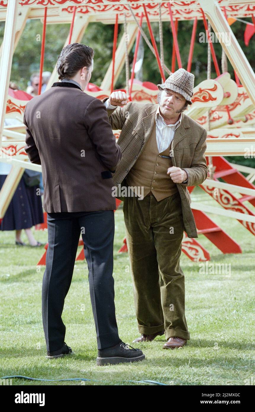 David Jason playing the role of Pop Larkin during the filming of "The ...