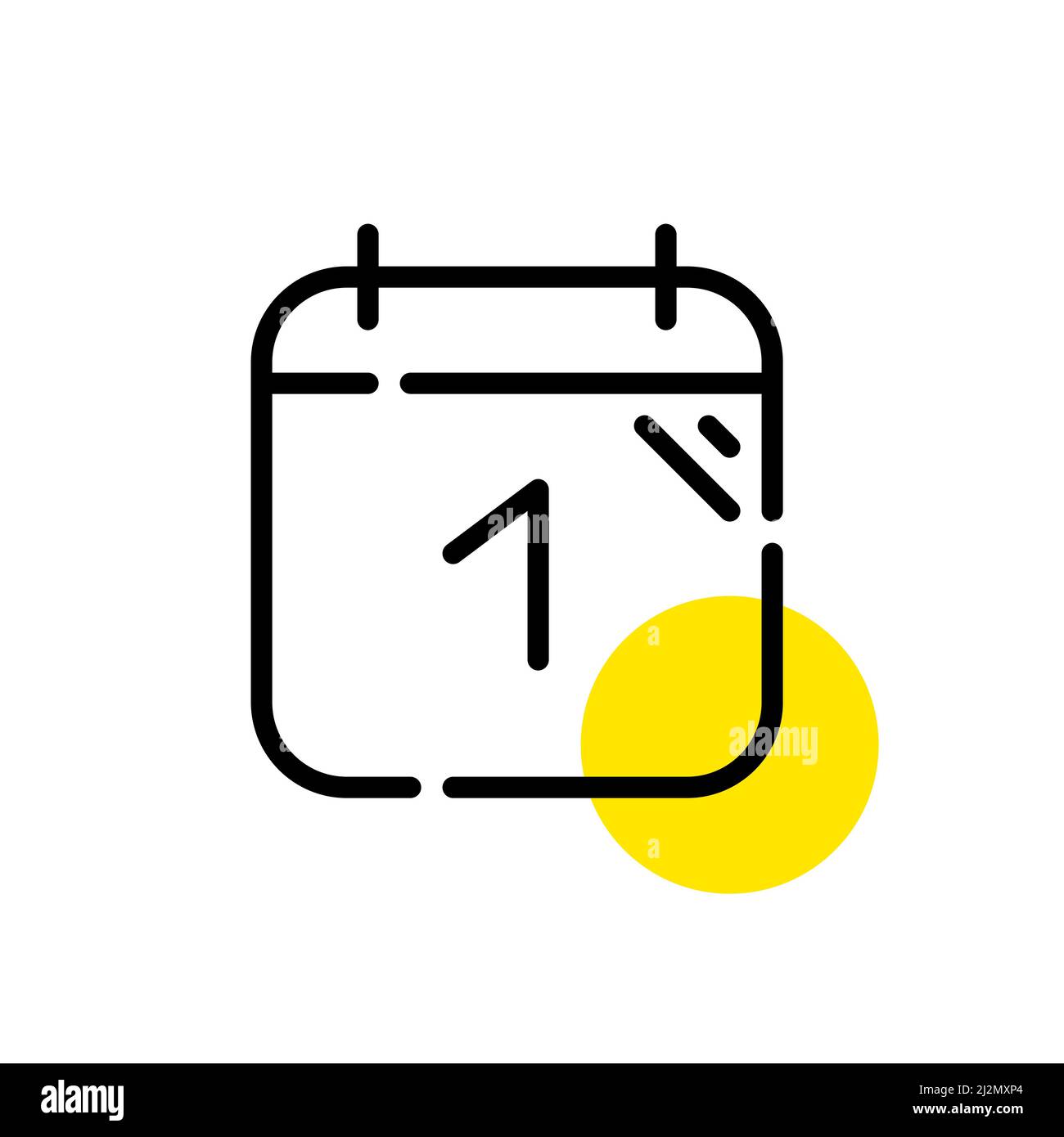 Calendar with date 1. New Year, Labor Day celebration. Pixel perfect ...