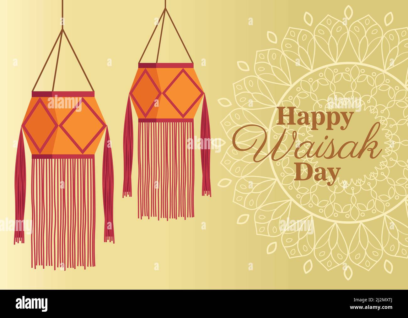 waisak day lettering with lamps Stock Vector Image & Art - Alamy