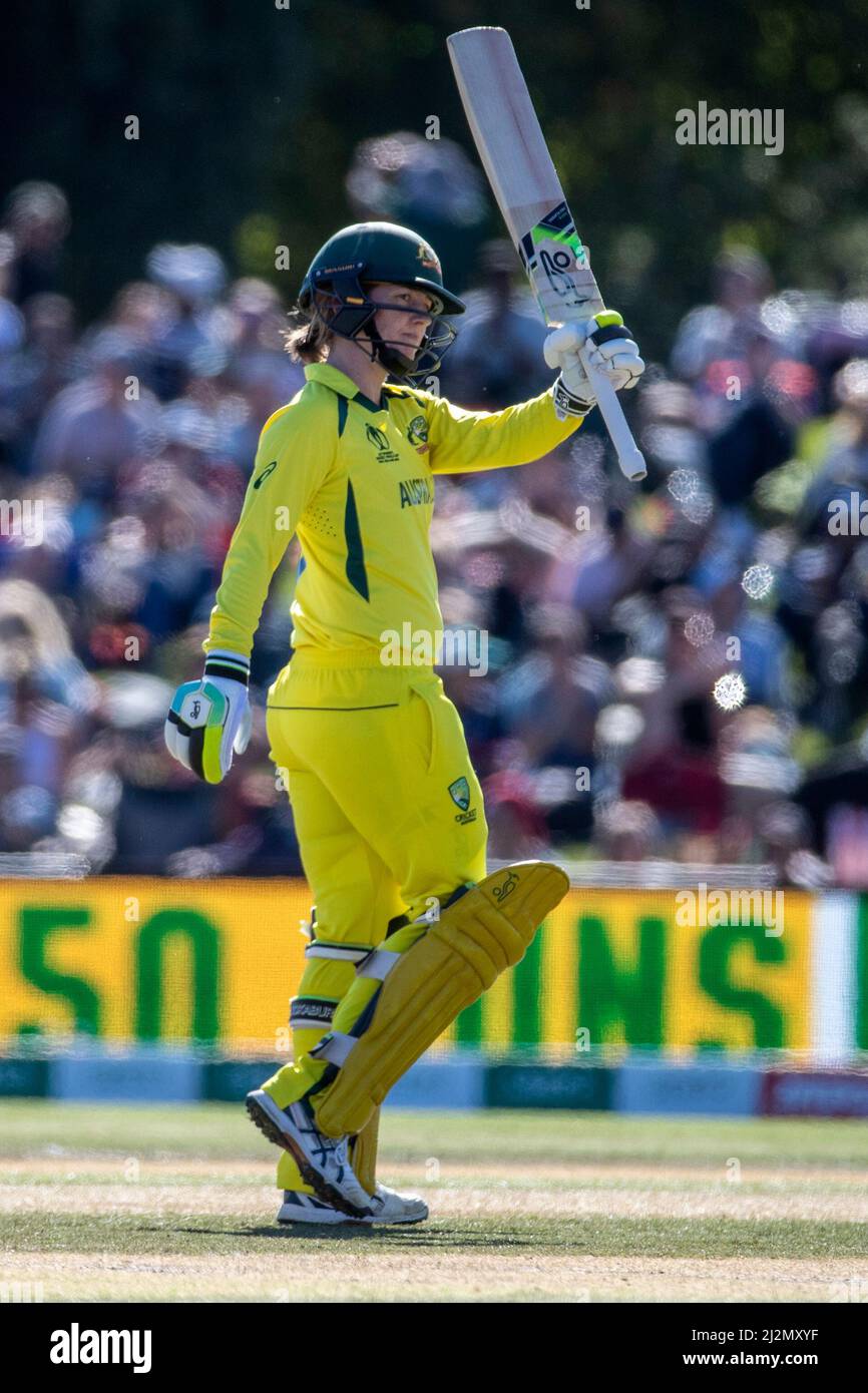 Rachael Haynes batting for Australia celebrates reaching 50 during the ...
