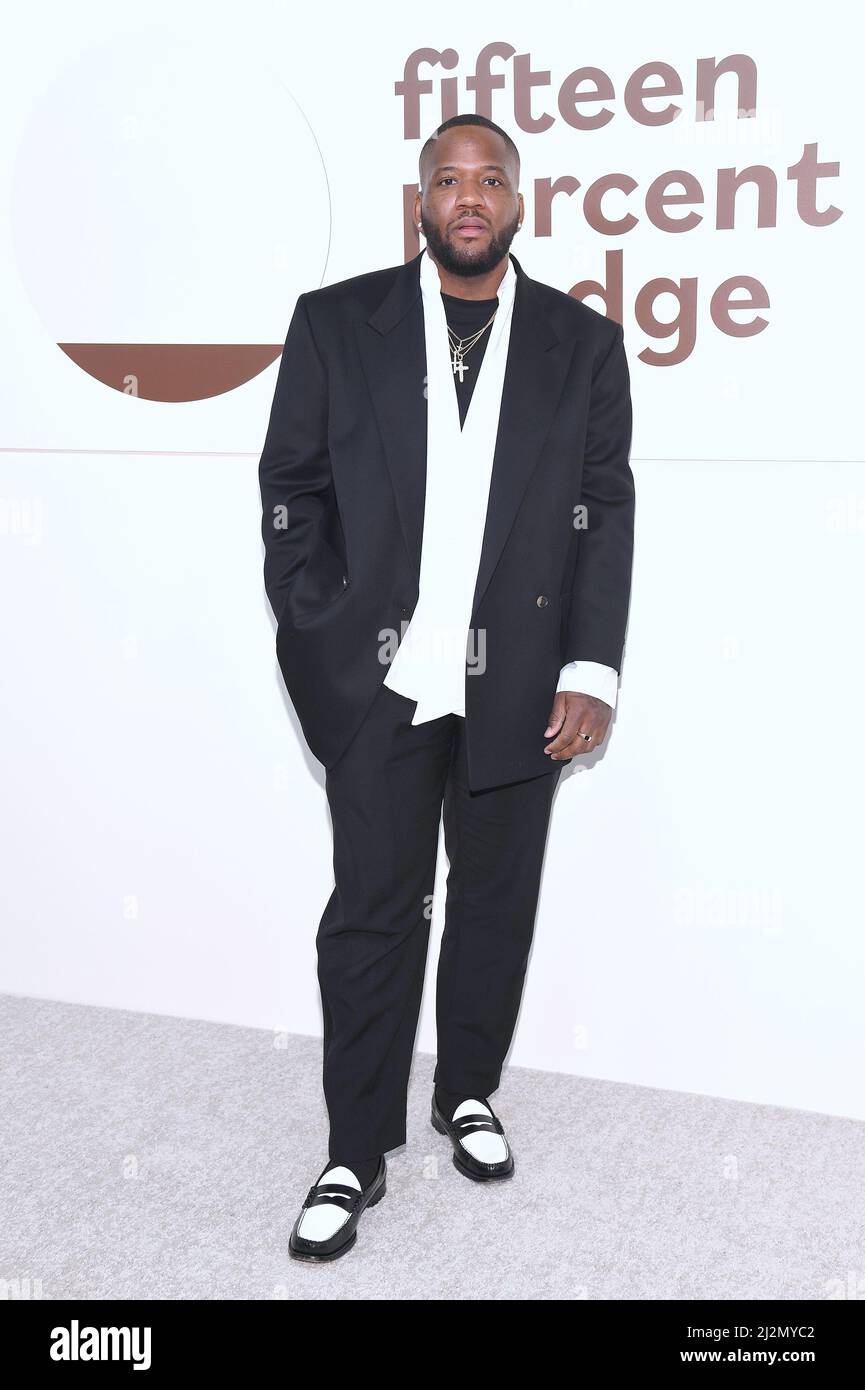 New York, USA. 02nd Apr, 2022. Eric McNeal attends The Fifteen Percent ...