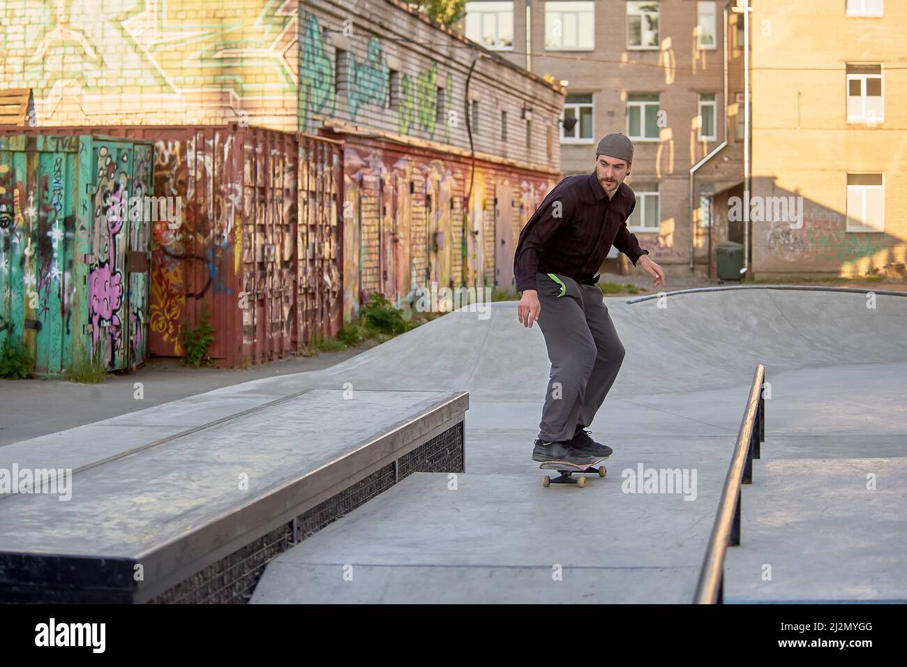 Skateboard in playground hi-res stock photography and images - Alamy