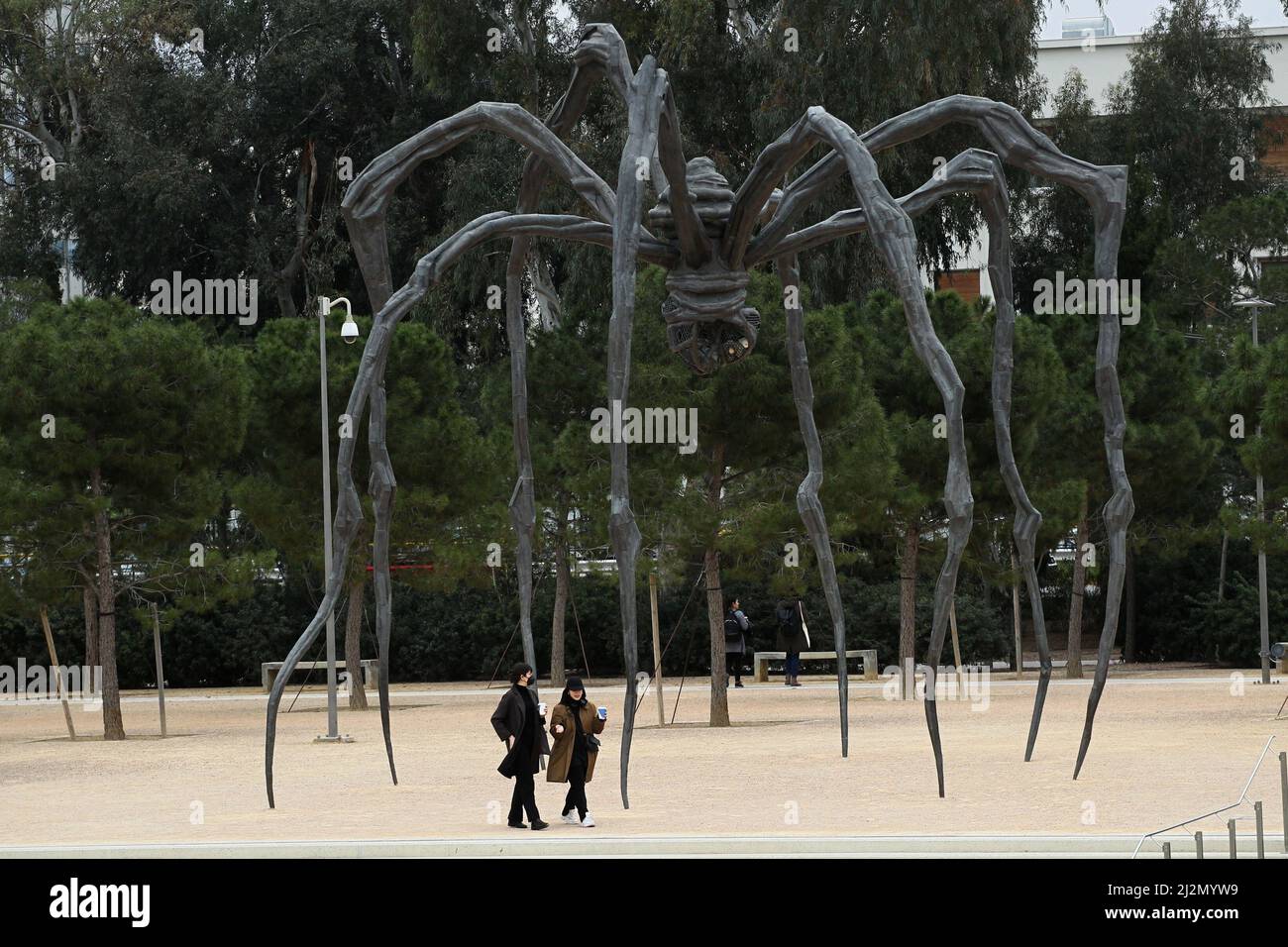 The sculpture "Maman" (1999) by French-US artist Louise Bourgeois is ...