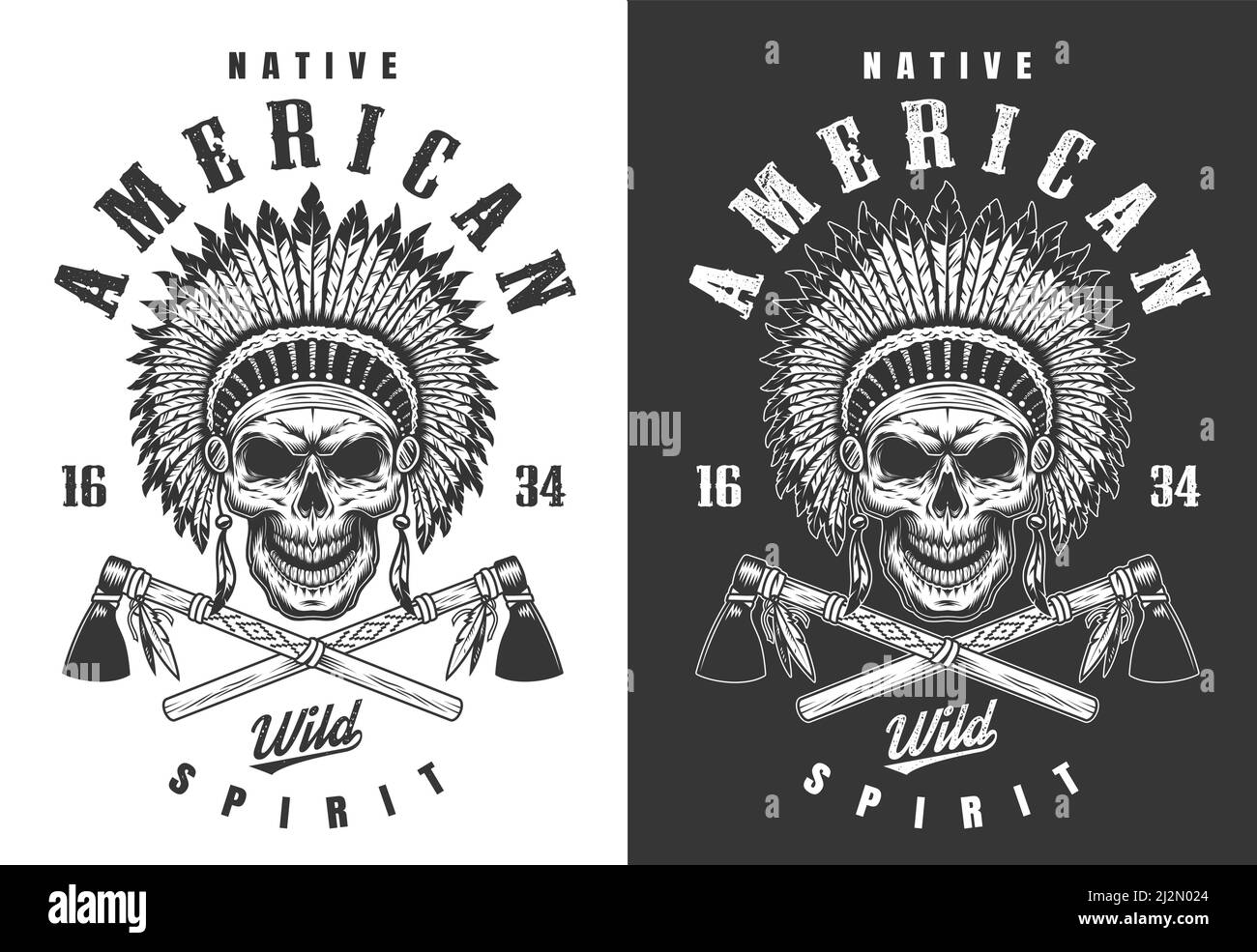 Skull of american indian tribe logo. Vector illustration Stock Vector ...