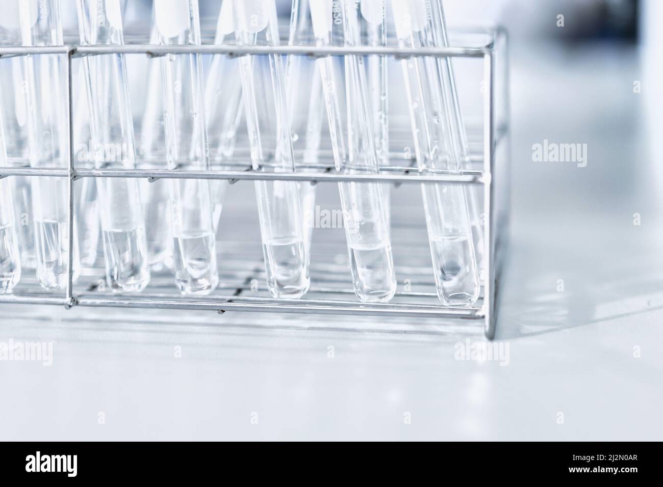 glass flask in chemical science education laboratory with molecular ...