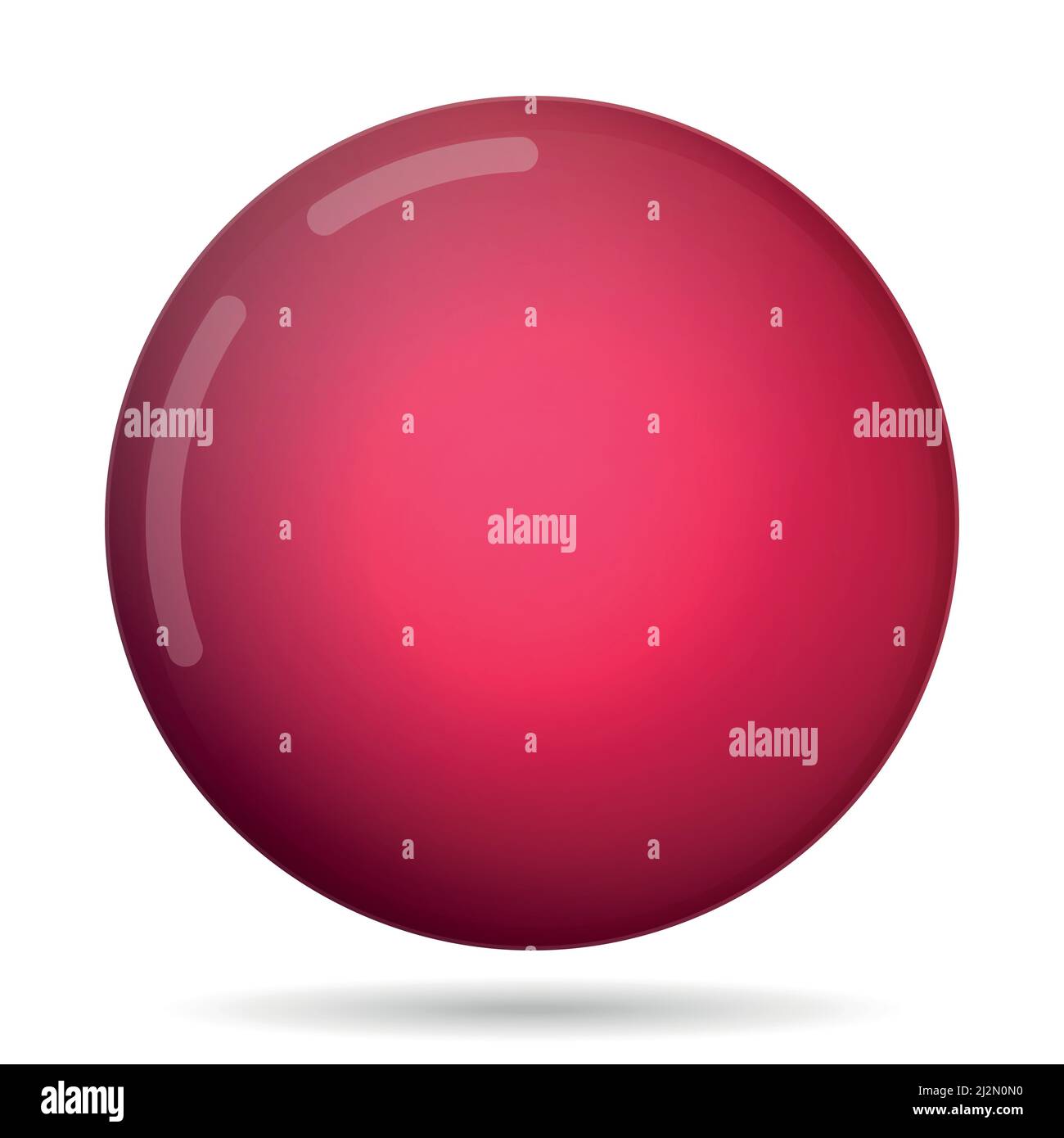 Glass red ball or precious pearl. Glossy realistic ball, 3D abstract ...