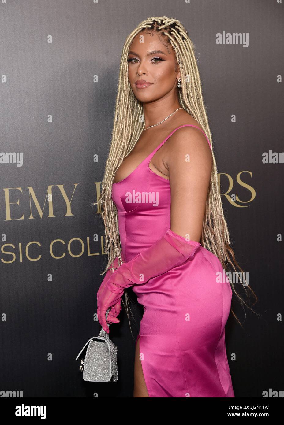 Symphani Soto walking on the red carpet at the Recording Academy Honors ...