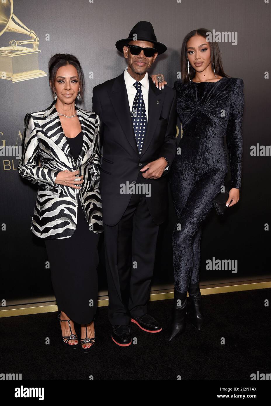 Las Vegas, USA. 02nd Apr, 2022. Lisa Harris, Jimmy Jam and Bella Harris ...
