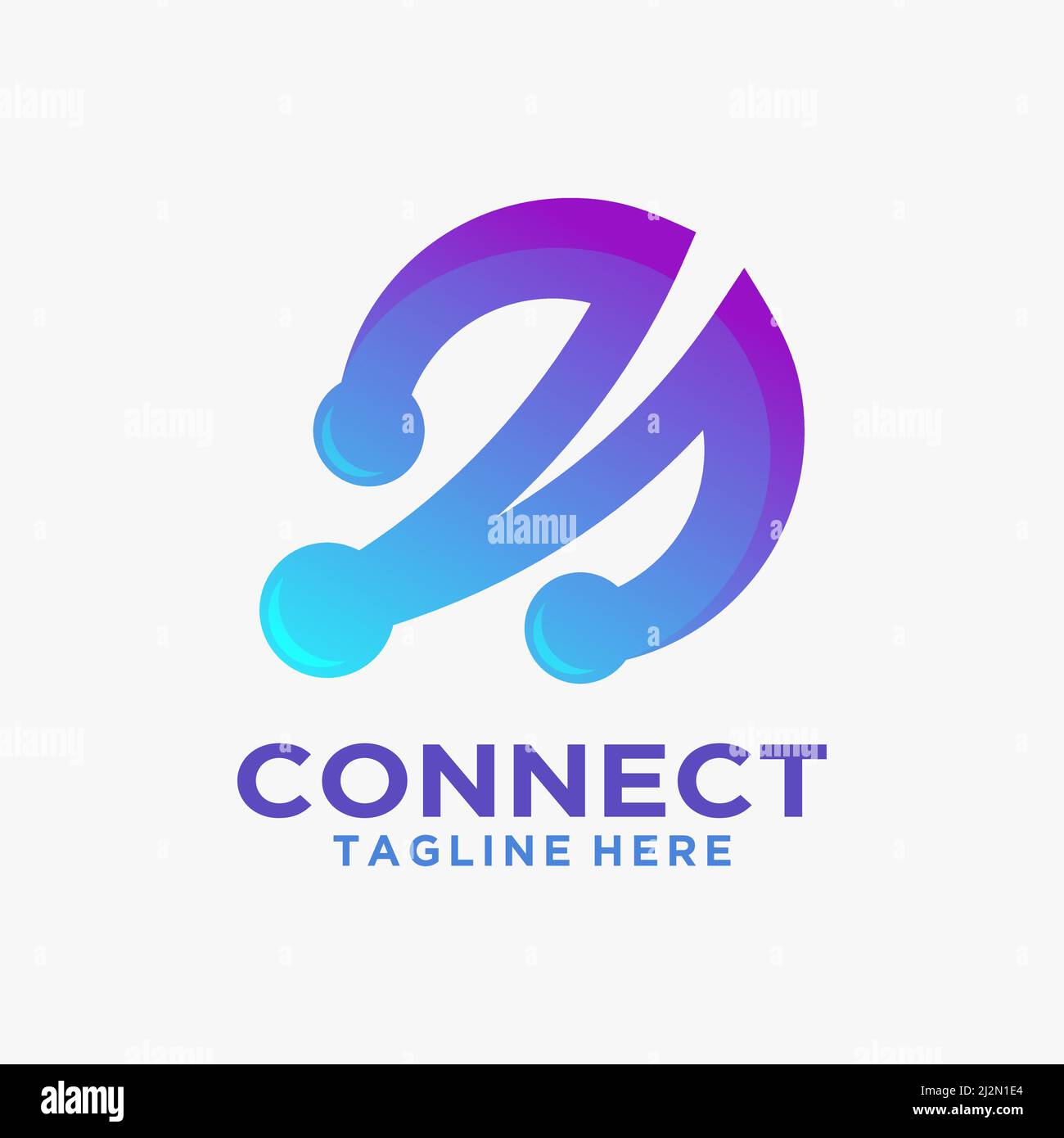 Connect tech logo design Stock Vector Image & Art - Alamy
