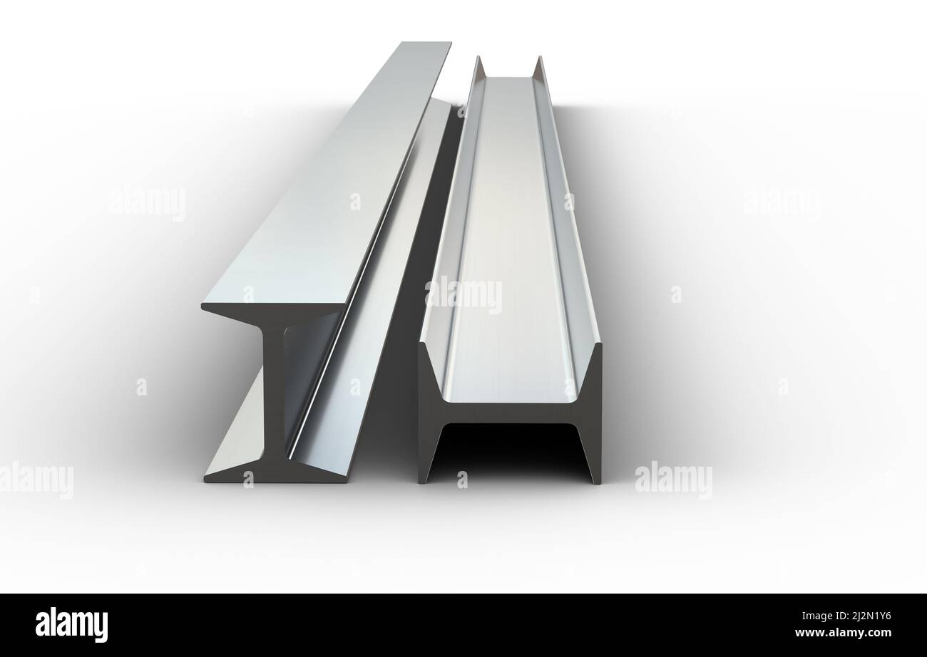 Steel on light background, 3d illustration Stock Photo - Alamy
