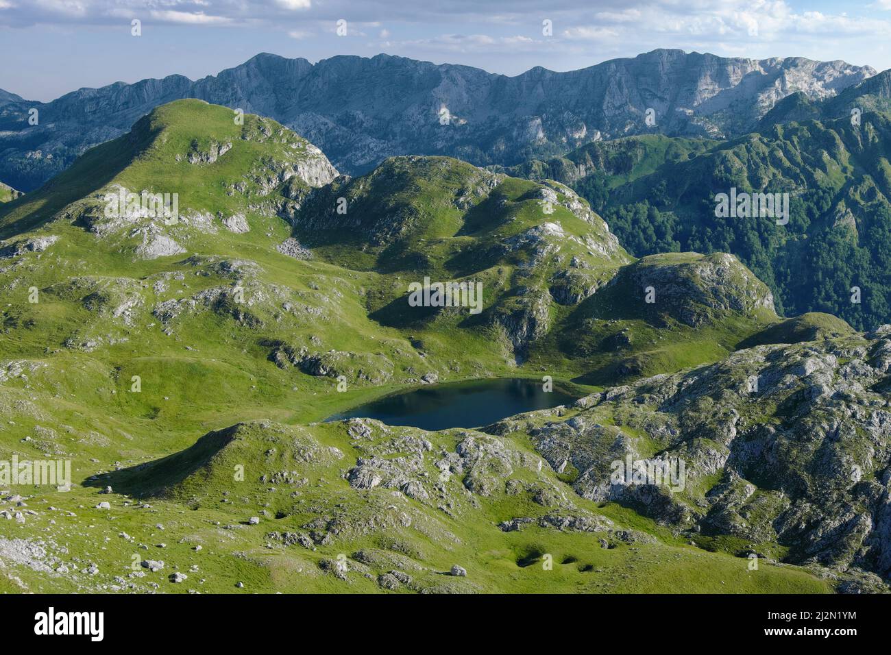 Moraca Mountains and Manito Lake in Lukavica, Montenegro Stock Photo ...