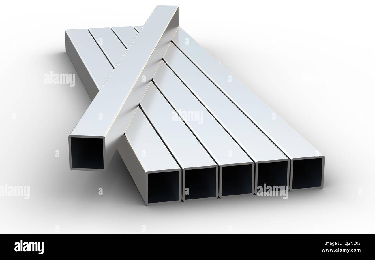 Steel on light background, 3d illustration Stock Photo - Alamy
