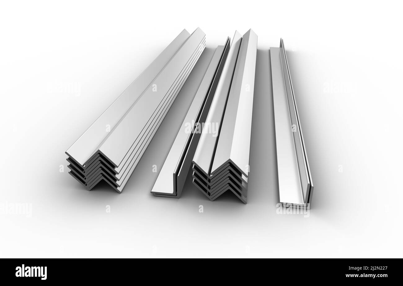 Steel on light background, 3d illustration Stock Photo - Alamy