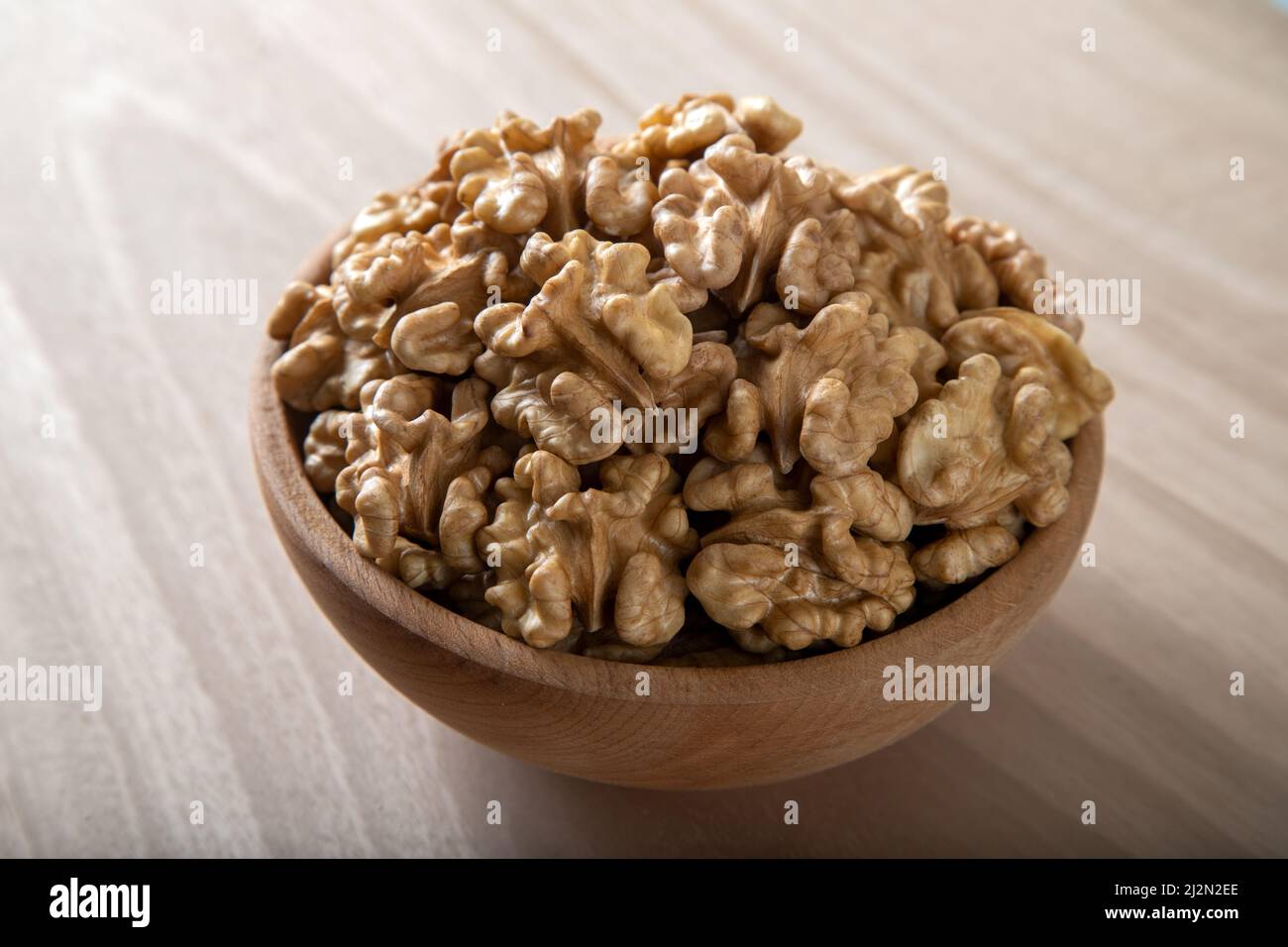 Peeled walnuts pile close hi-res stock photography and images - Alamy