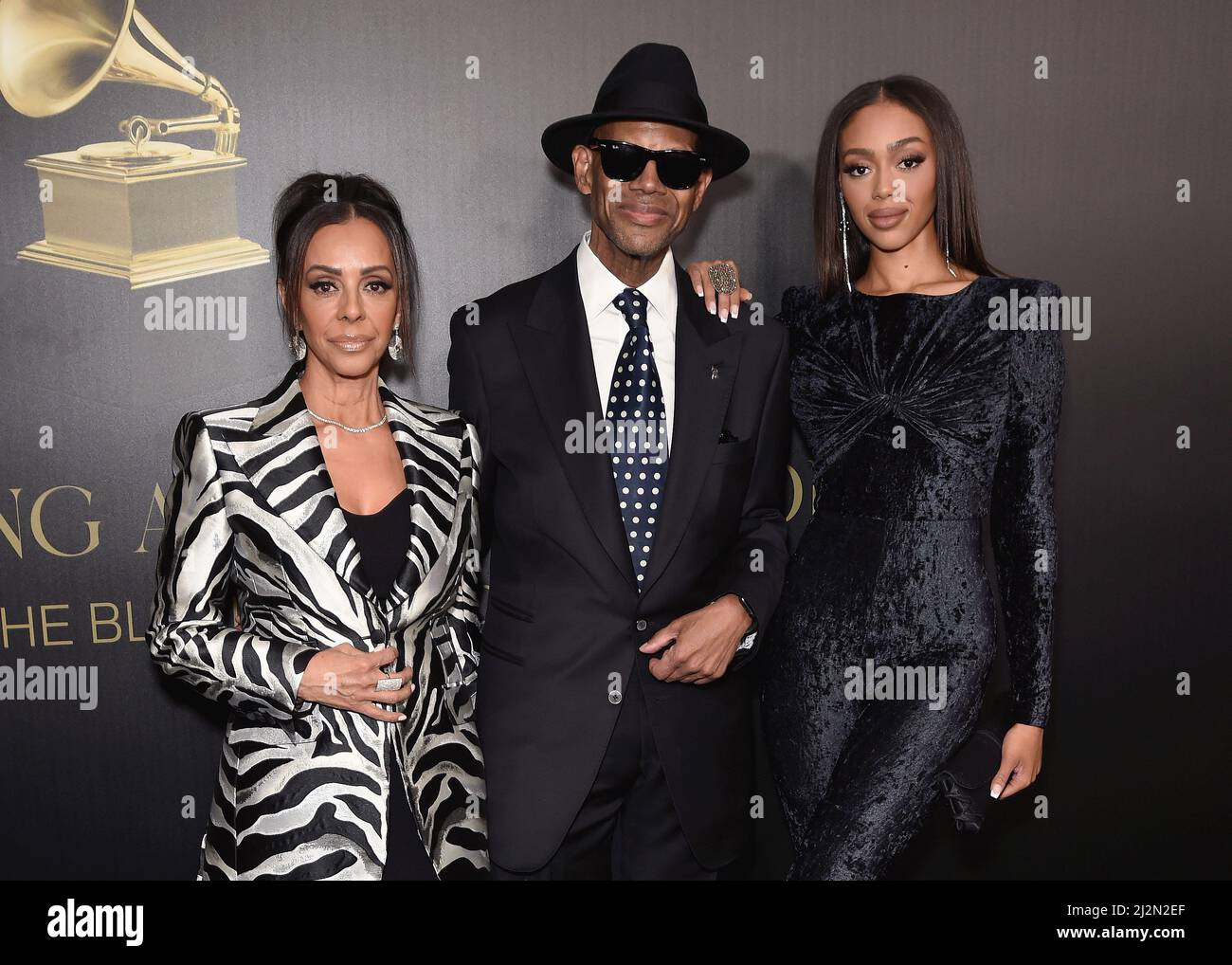 Las Vegas, USA. 02nd Apr, 2022. Lisa Harris, Jimmy Jam and Bella Harris ...