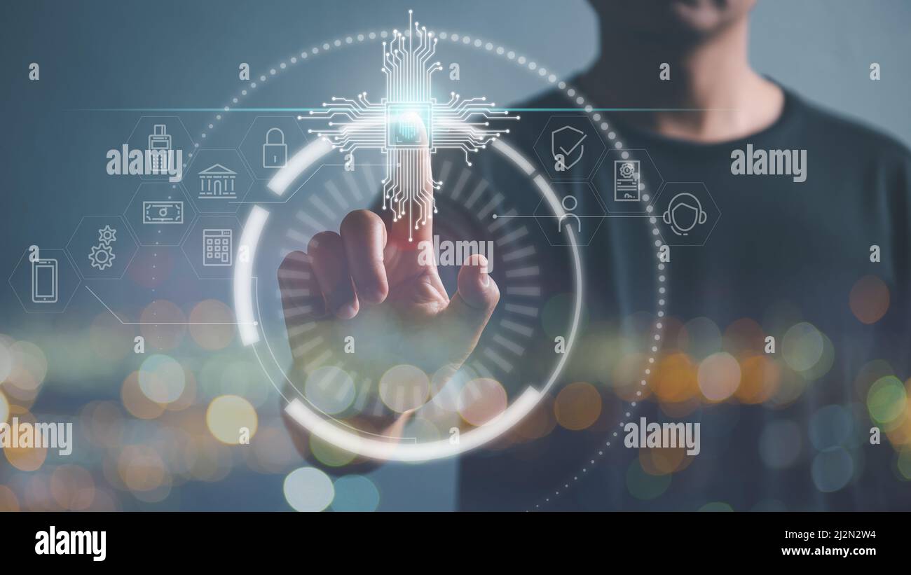 Technology Internet Banking and Digital Transaction Network Concept ...