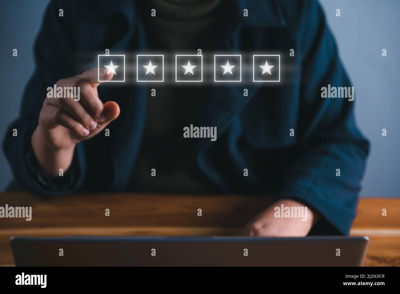 Feedback Customer Satisfaction Service Concept. Finger Hand is Choosing ...