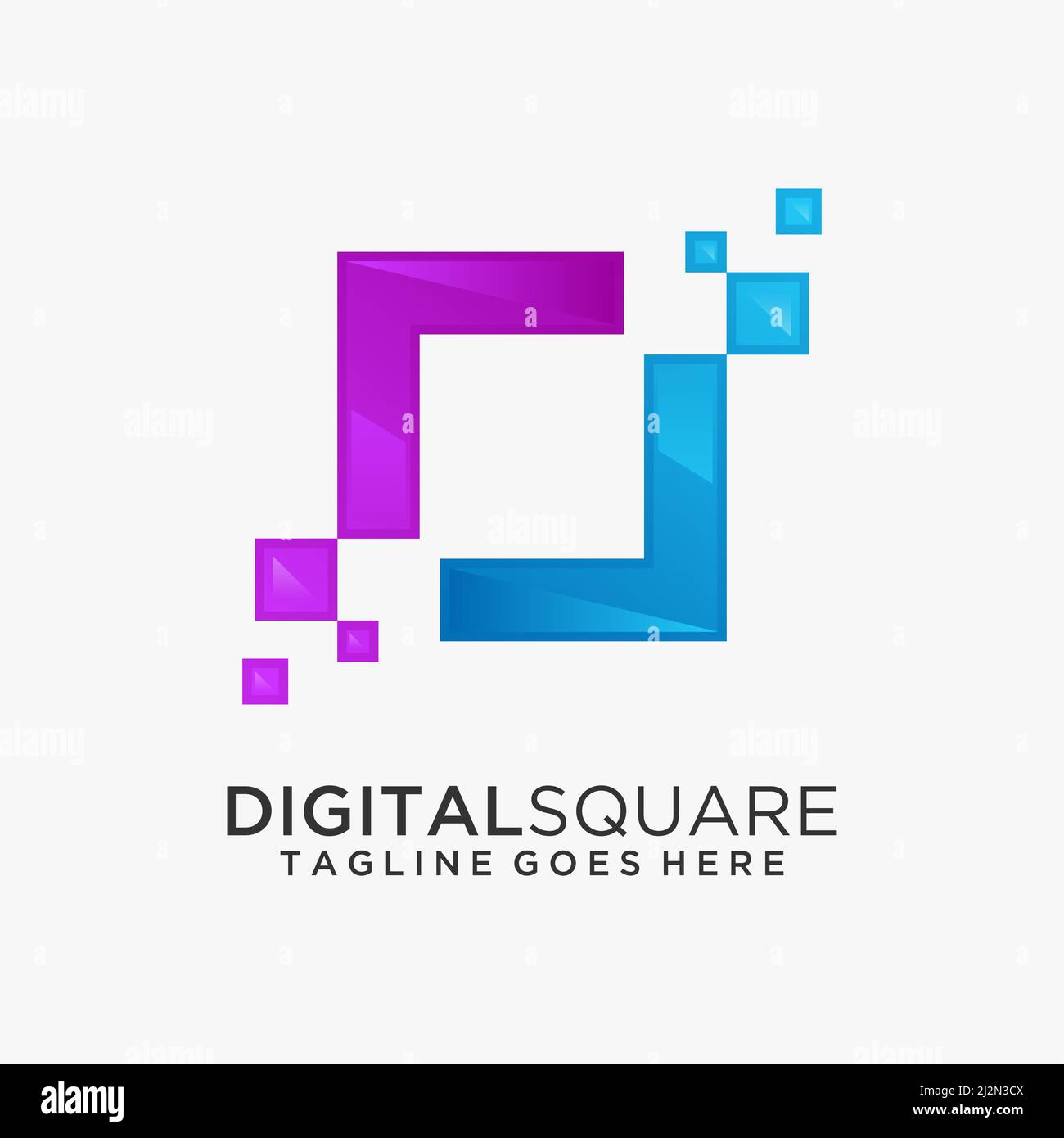 Digital square logo design Stock Vector Image & Art - Alamy