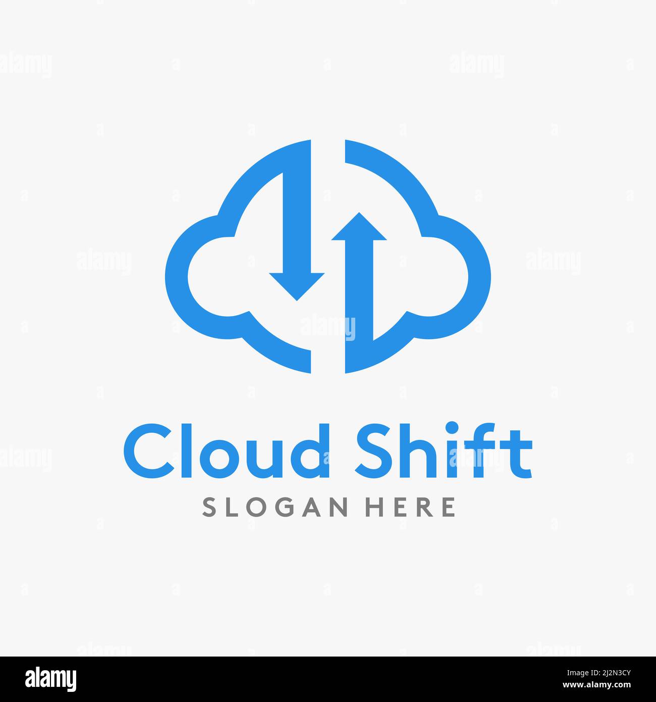 Cloud shift logo design Stock Vector Image & Art - Alamy