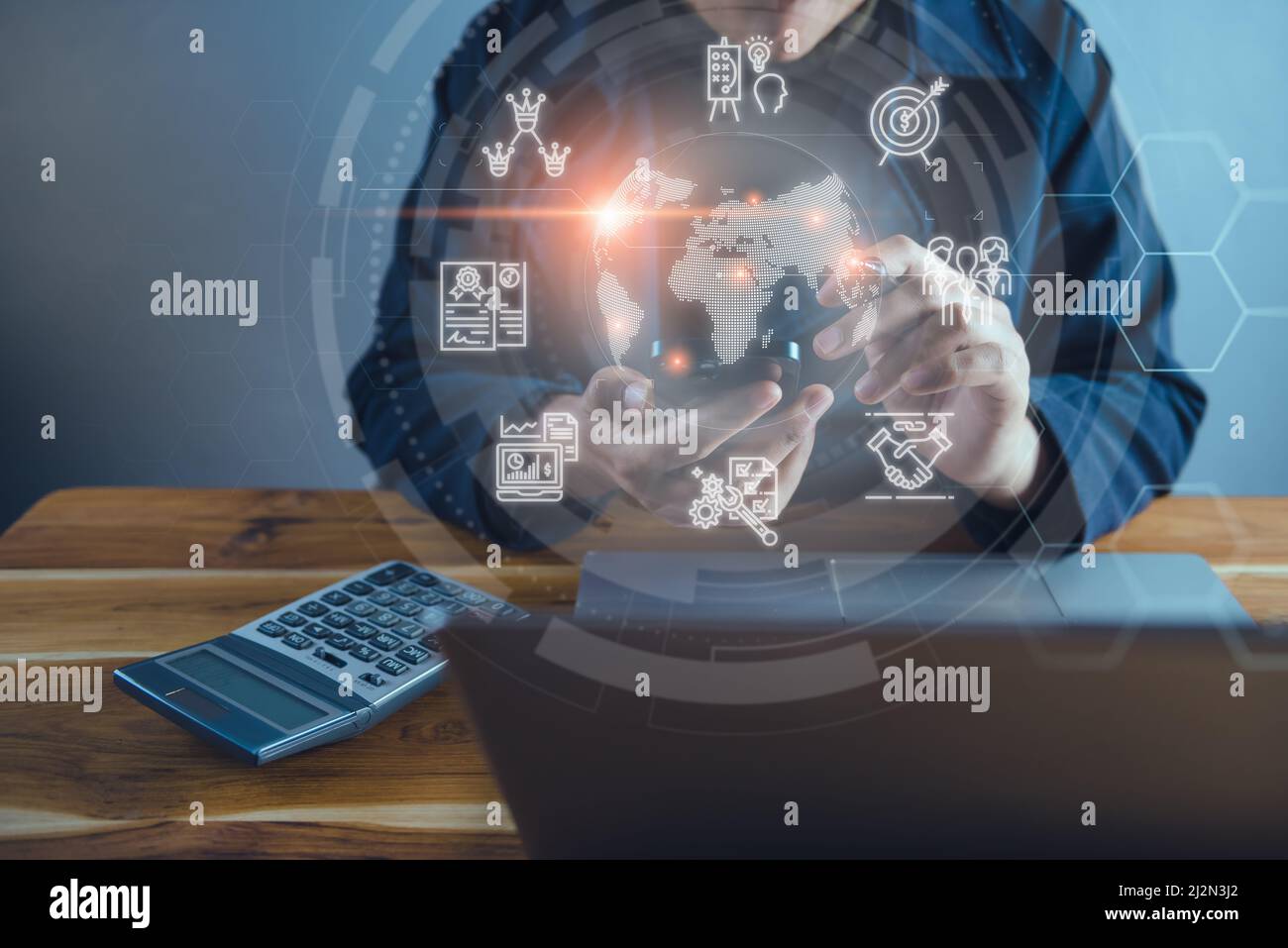 Business Technology Digital and Strategy Management Plan Concept ...