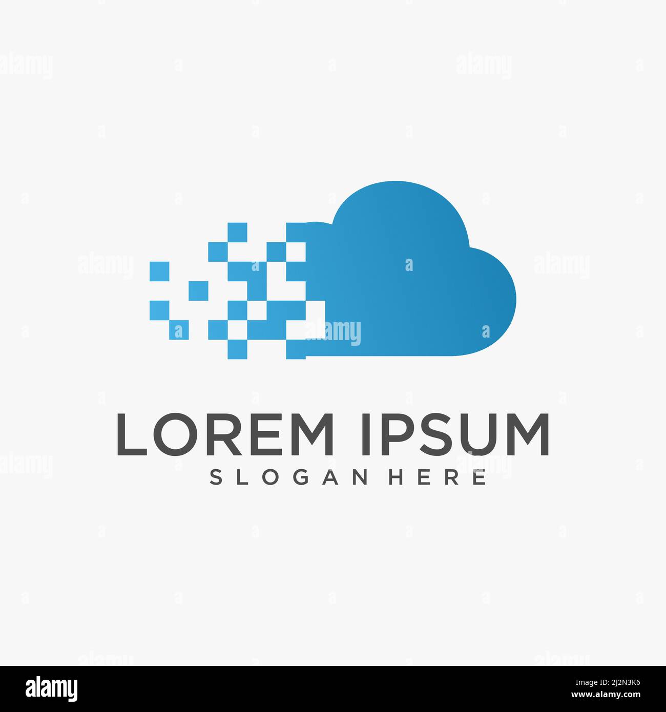 Cloud digital logo design Stock Vector Image & Art - Alamy