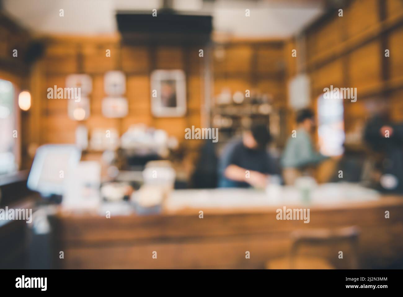 Coffee Cafe Shop Background, Abstract Defocused Blur of Interior Coffee ...